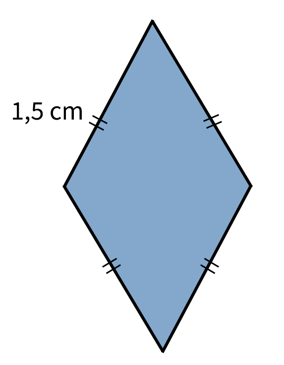 De omtrek van een ruit berekenen